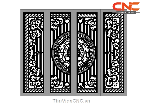 File cnc cổng 4 cánh trống đồng siêu hot