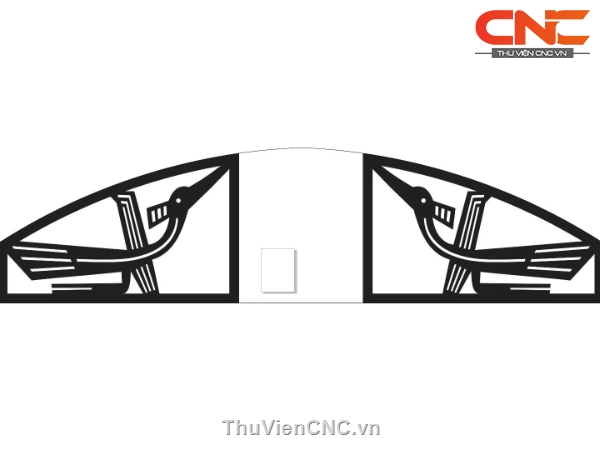 File cnc hoa văn cổng chào chim lạc